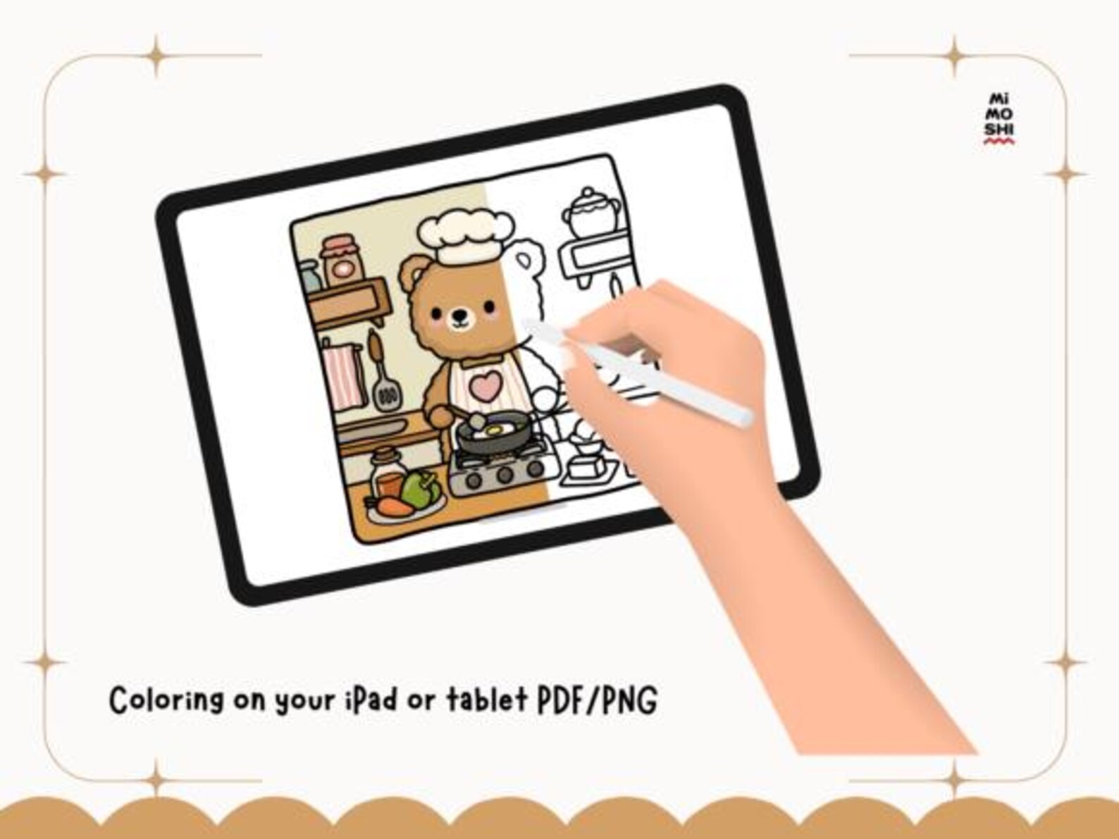 Cozy Bear Coloring Pages Bold and Easy - Etsy