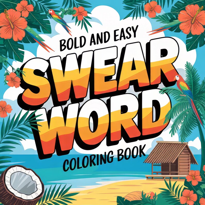 ADULT - Bold and Easy Swear Word Coloring Pages - Etsy