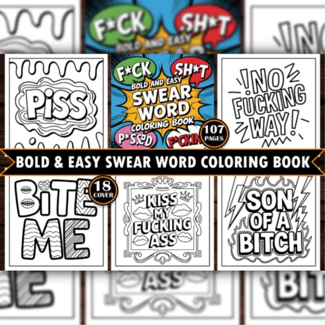 Adult Swear Word Coloring Pages – Bold, Easy Designs for Stress Relief ...