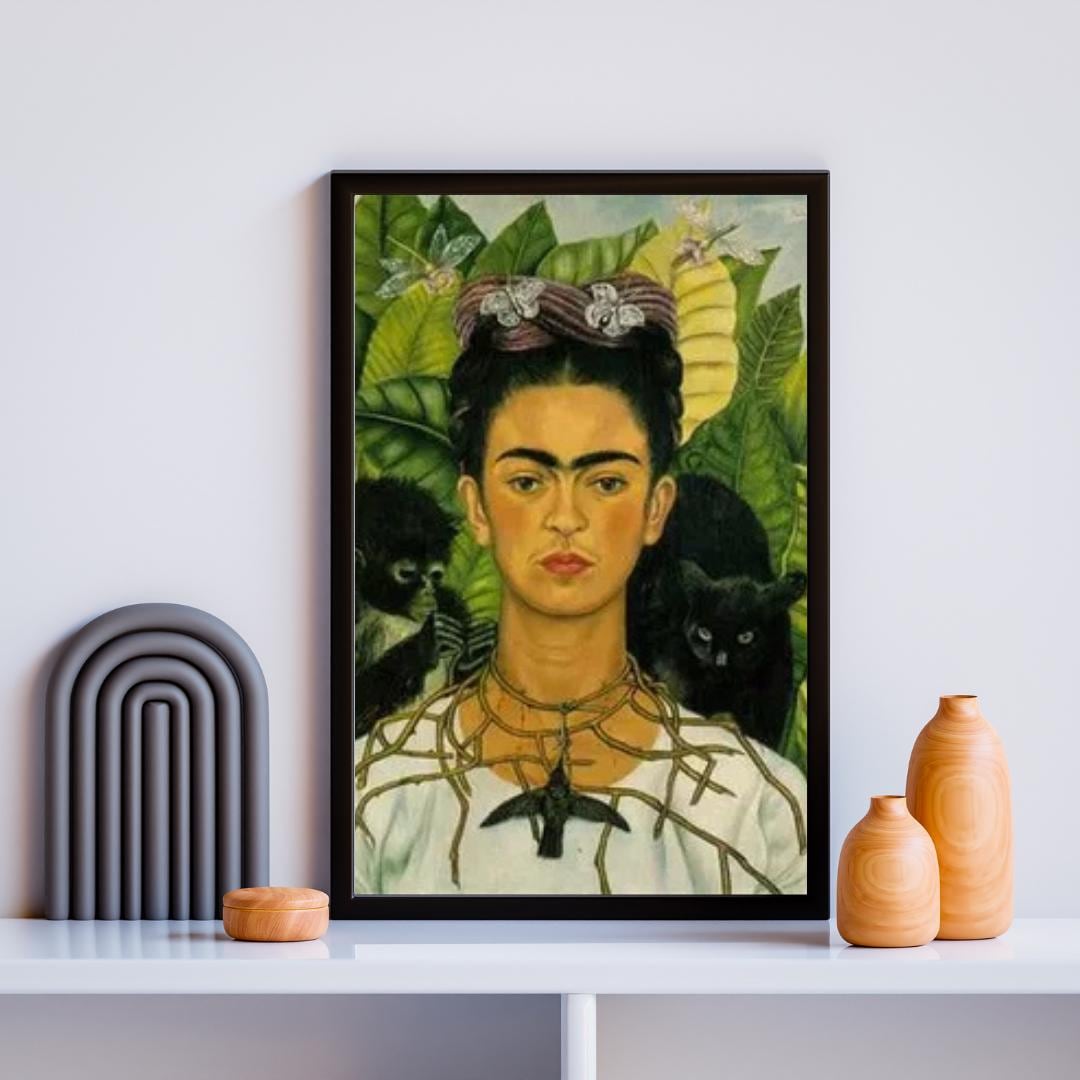 Frida Kahlo Self Portrait Wall Art – Feminist Mexican Artist Print ...