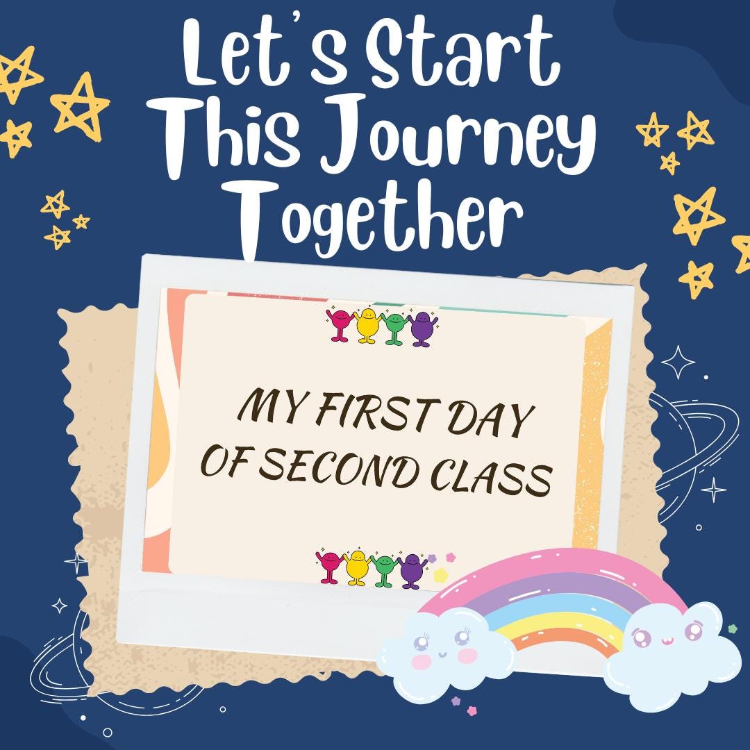 Second Class First Day Poster: Printable School Photo Prop (digital ...