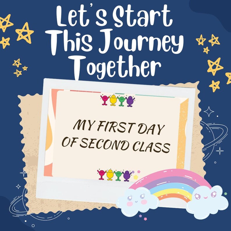Second Class First Day Poster: Printable School Photo Prop (digital ...