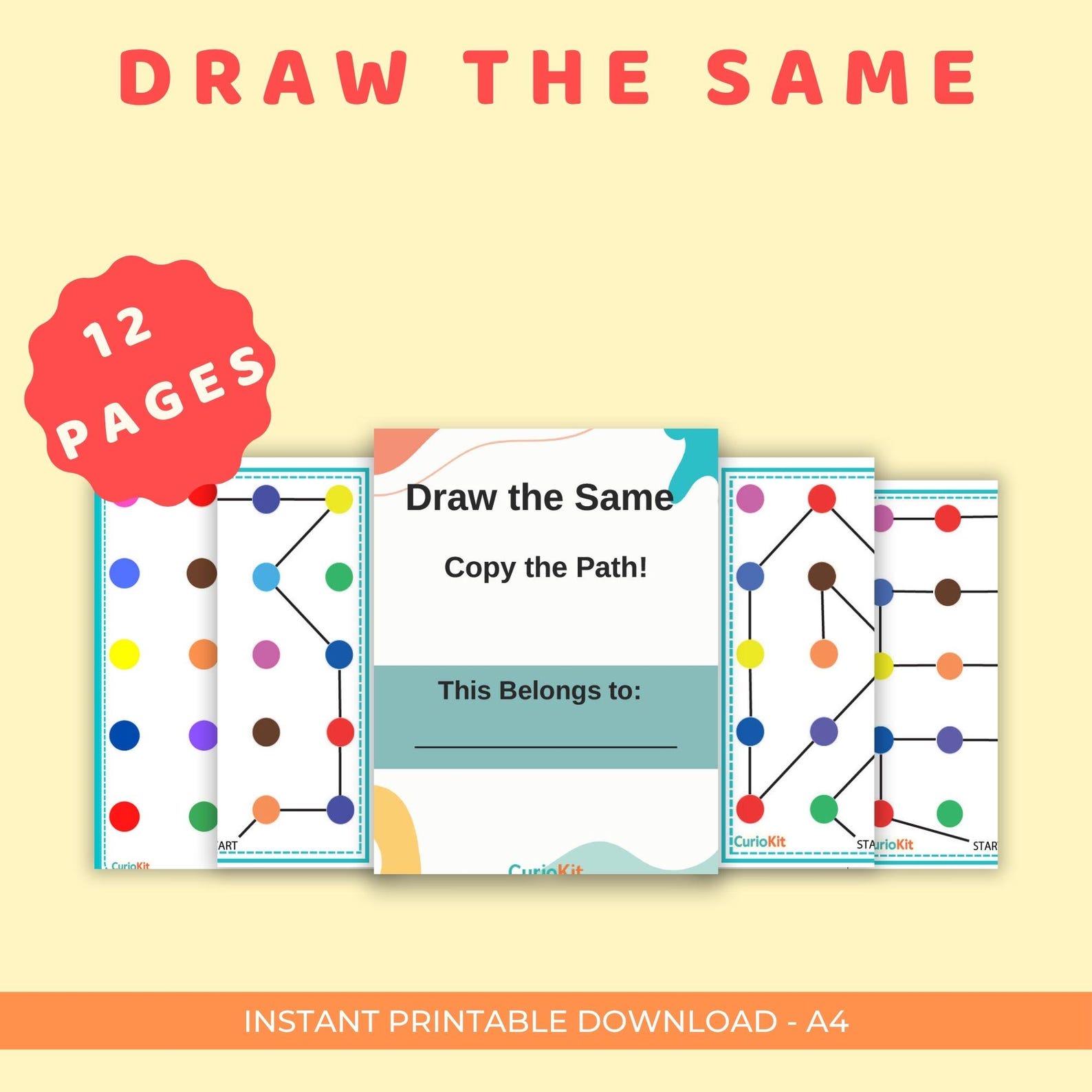 Draw the Same Activity: Visual Matching Game for Preschoolers (PDF ...