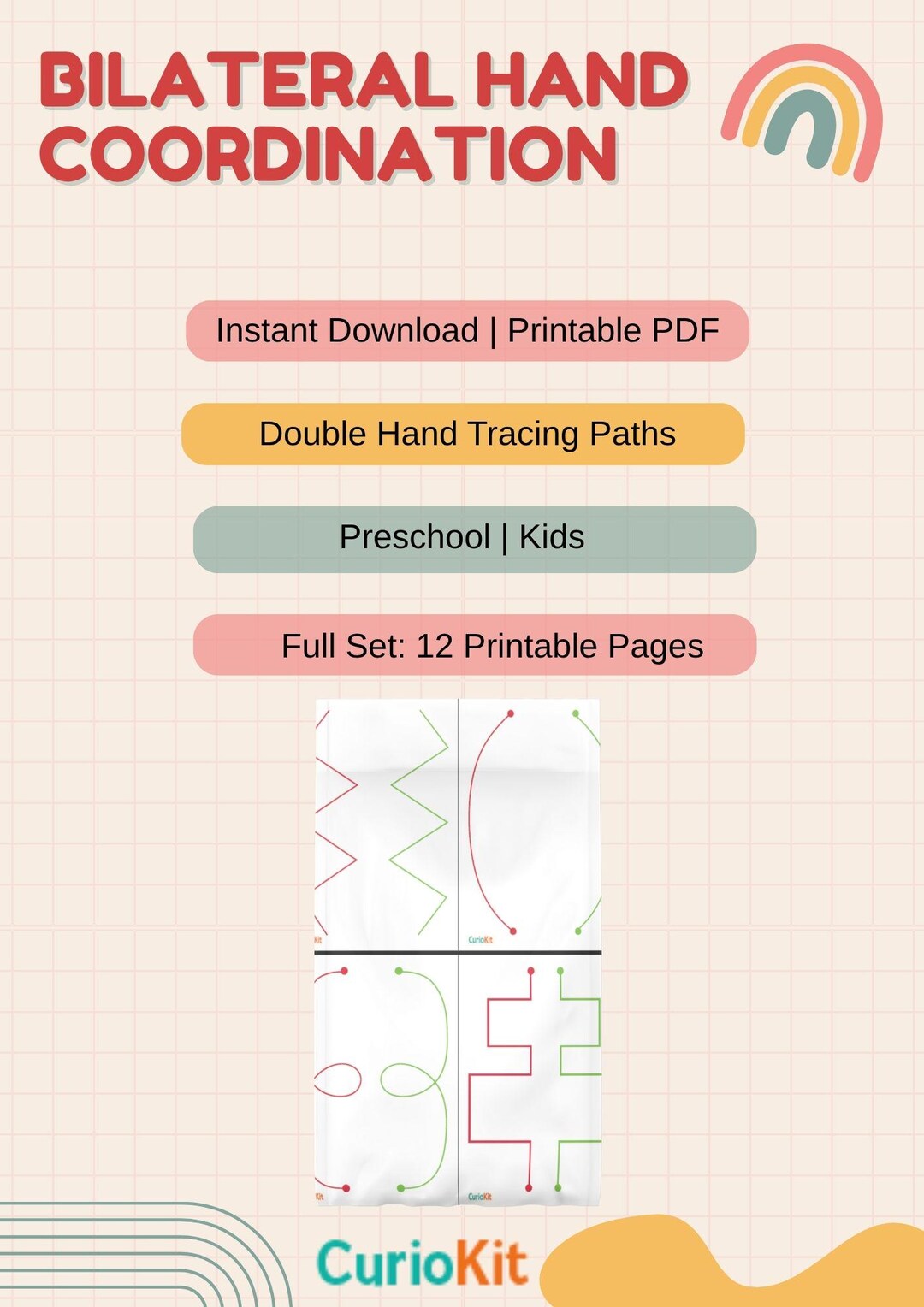 Tracing Lines Printable: Fine Motor Skills, Prewriting Practice ...