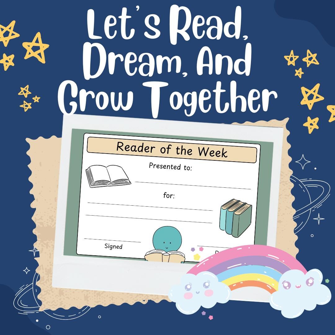 Reader of the Week Certificate: Printable Reading Award for Kids (PDF ...