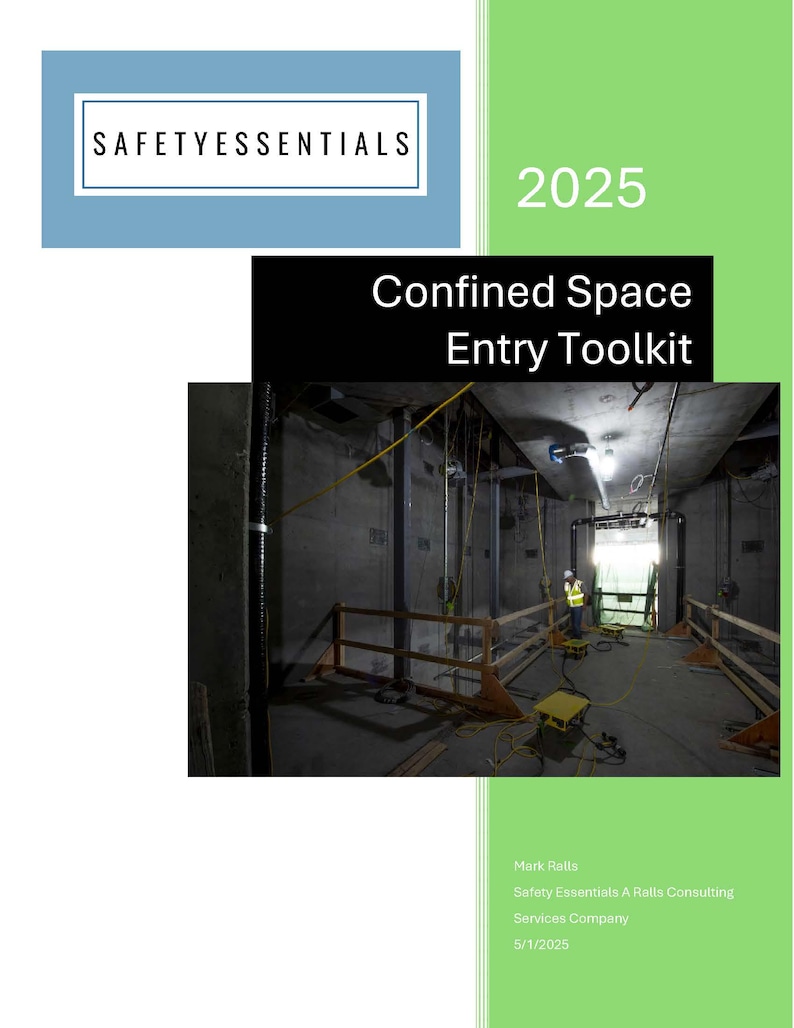 Confined Space Entry Compliance Toolkit | Cal-osha Permit, Policy, Rescue Plan + Forms | Safety ...