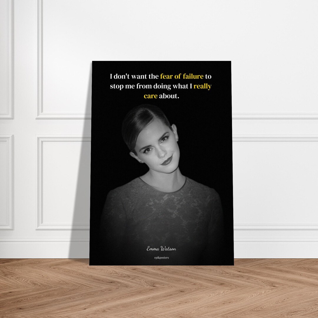 DIGITAL DOWNLOAD Motivational Poster of Emma Watson, Improvement ...