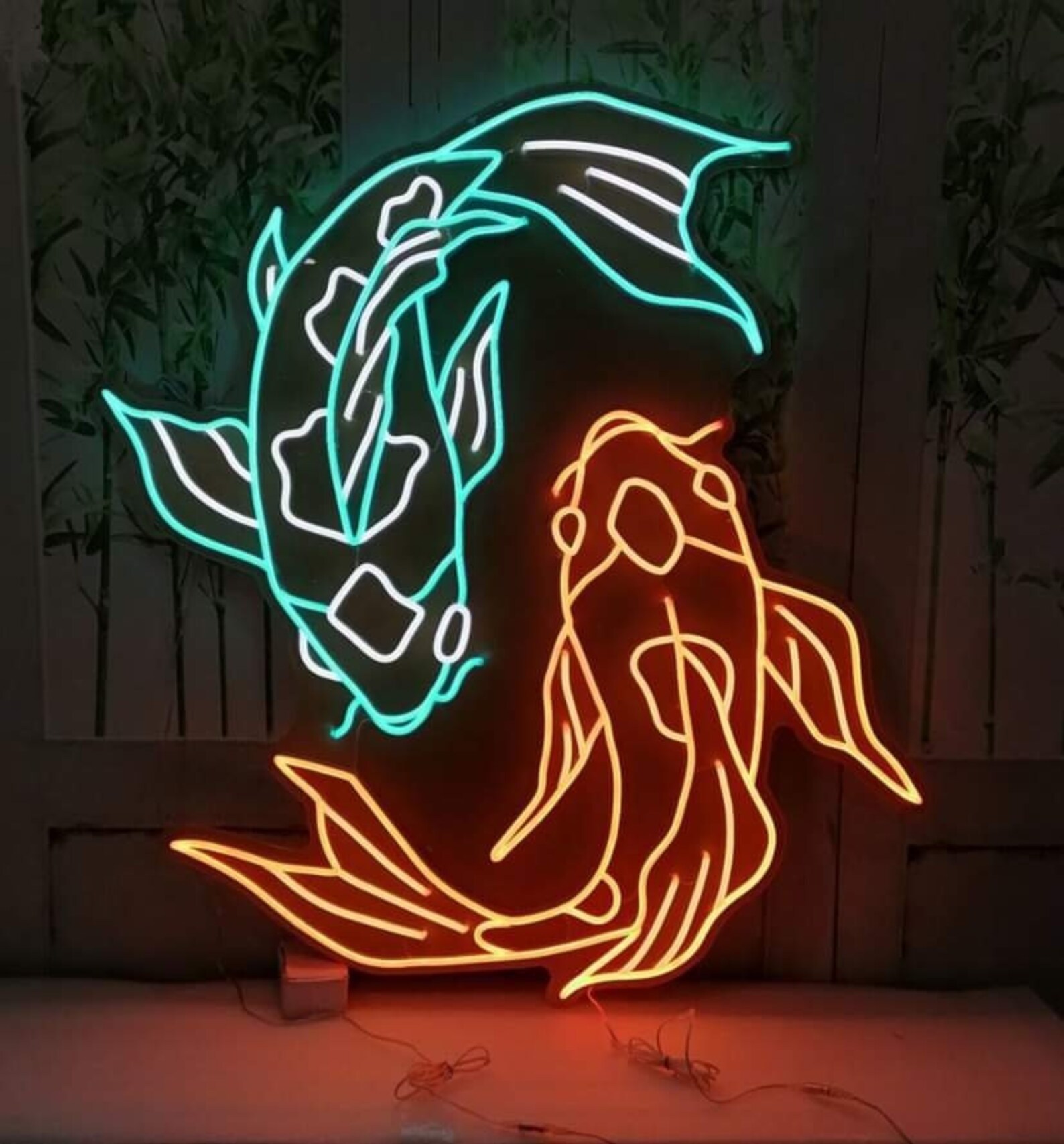 Japanese Neon Sign Koi Fish Neon Sign Custom Japan Neon - Etsy