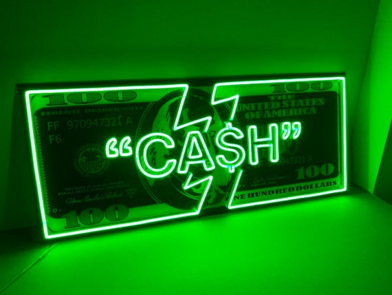Money Neon Sign Money Wall Art Dollar Neon Sign Neon Money - Etsy