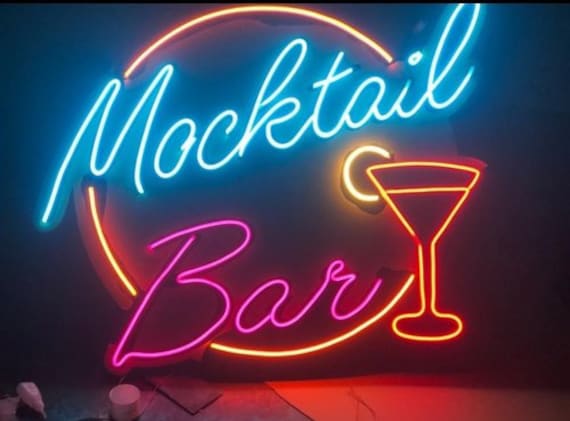 Mocktail Bar Neon Sign Cocktail Bar Led Lights / Cocktail | Etsy