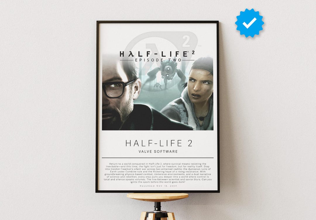 Half Life 2 Poster | Gaming Poster | Video Game Prints | Wall Decor ...
