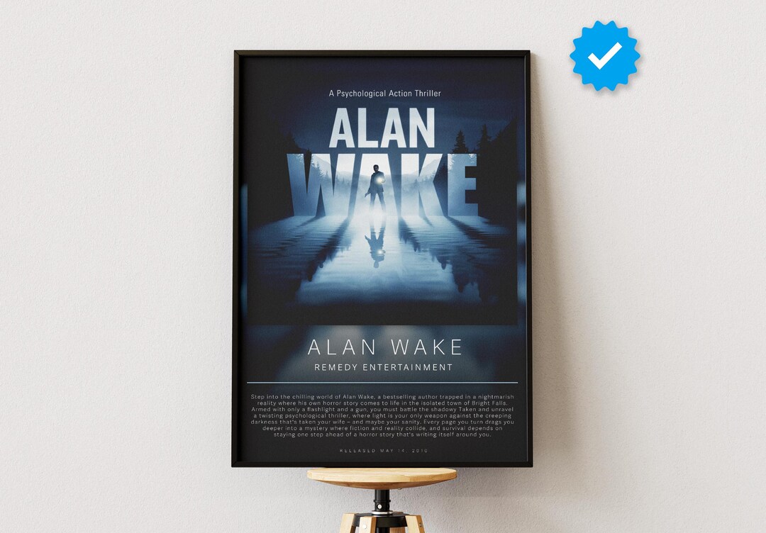 Alan Wake Poster | Gaming Poster | Video Game Prints | Wall Decor ...