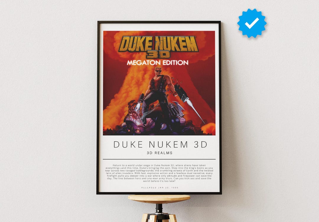 Duke Nukem 3D Poster | Gaming Poster | Video Game Prints | Wall Decor ...