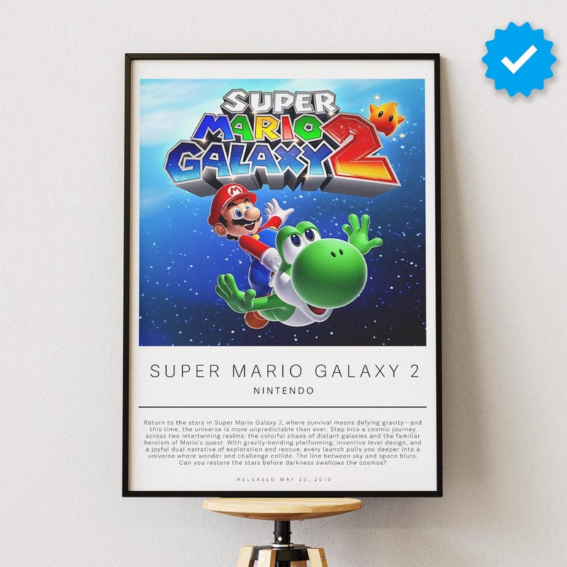Mario Movie Galaxy Poster - Etsy