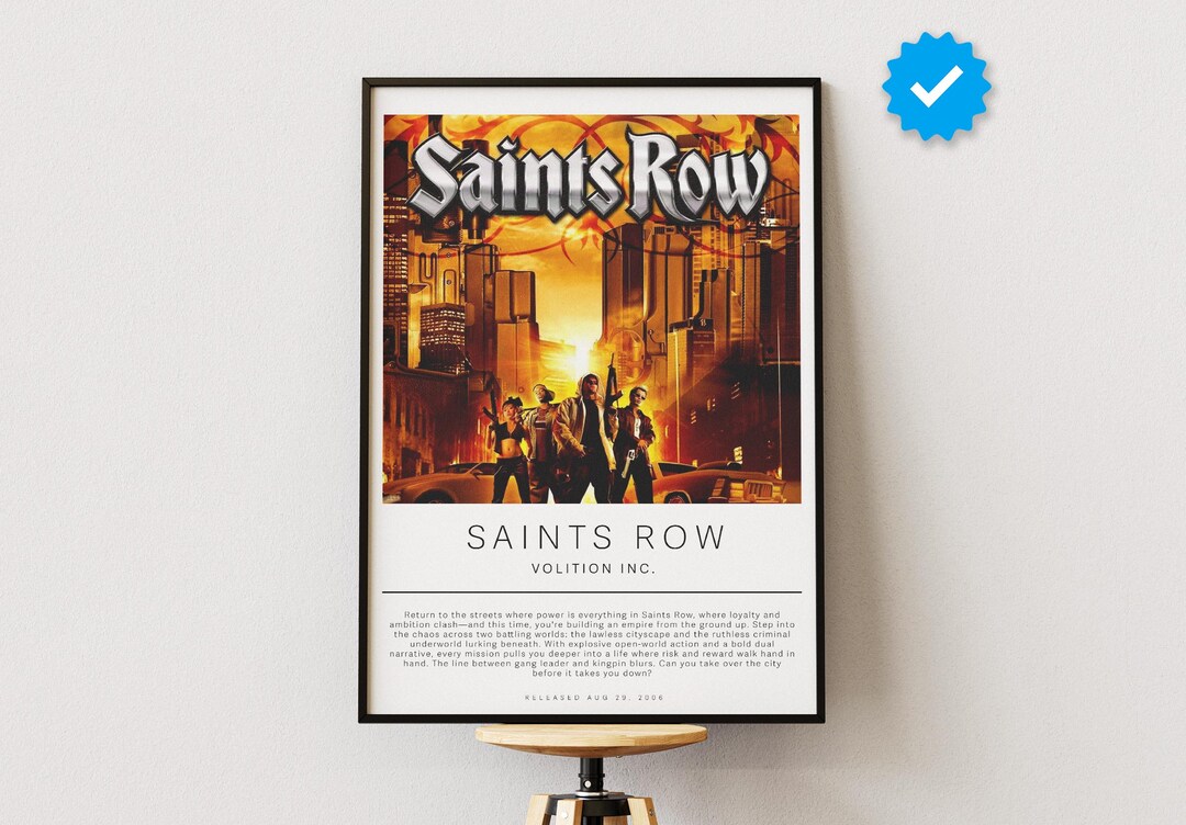 Saints Row Poster | Gaming Poster | Video Game Prints | Wall Decor ...