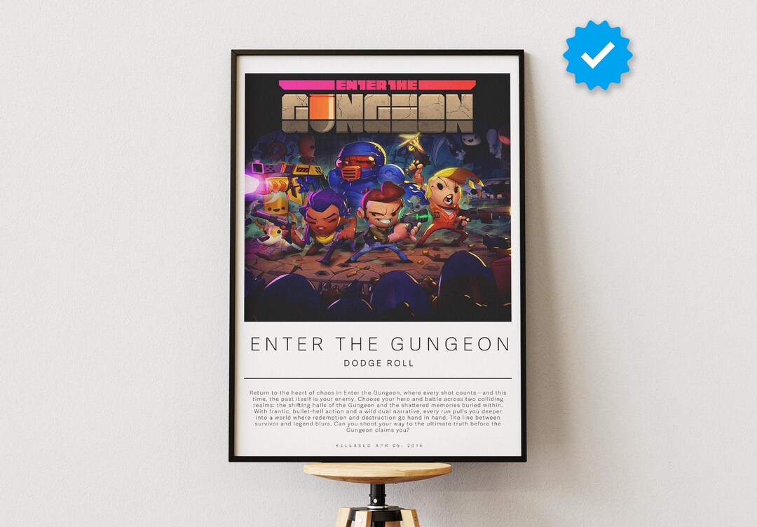Enter the Gungeon Poster | Gaming Poster | Video Game Prints | Wall ...