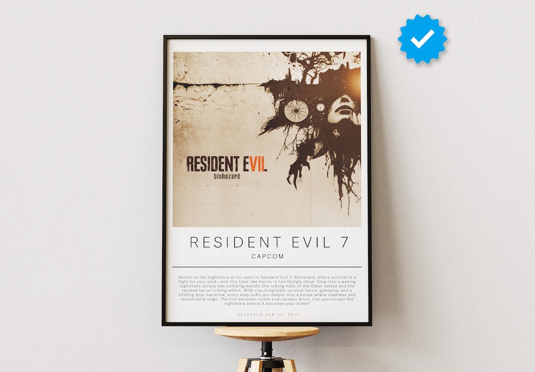 Resident Evil 7 Poster | Gaming Poster | Video Game Prints | Wall Decor ...