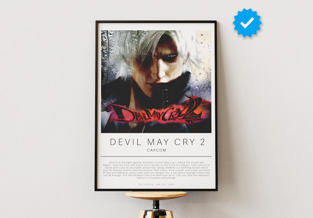Devil May Cry 2 Poster | Gaming Poster | Video Game Prints | Wall Decor ...