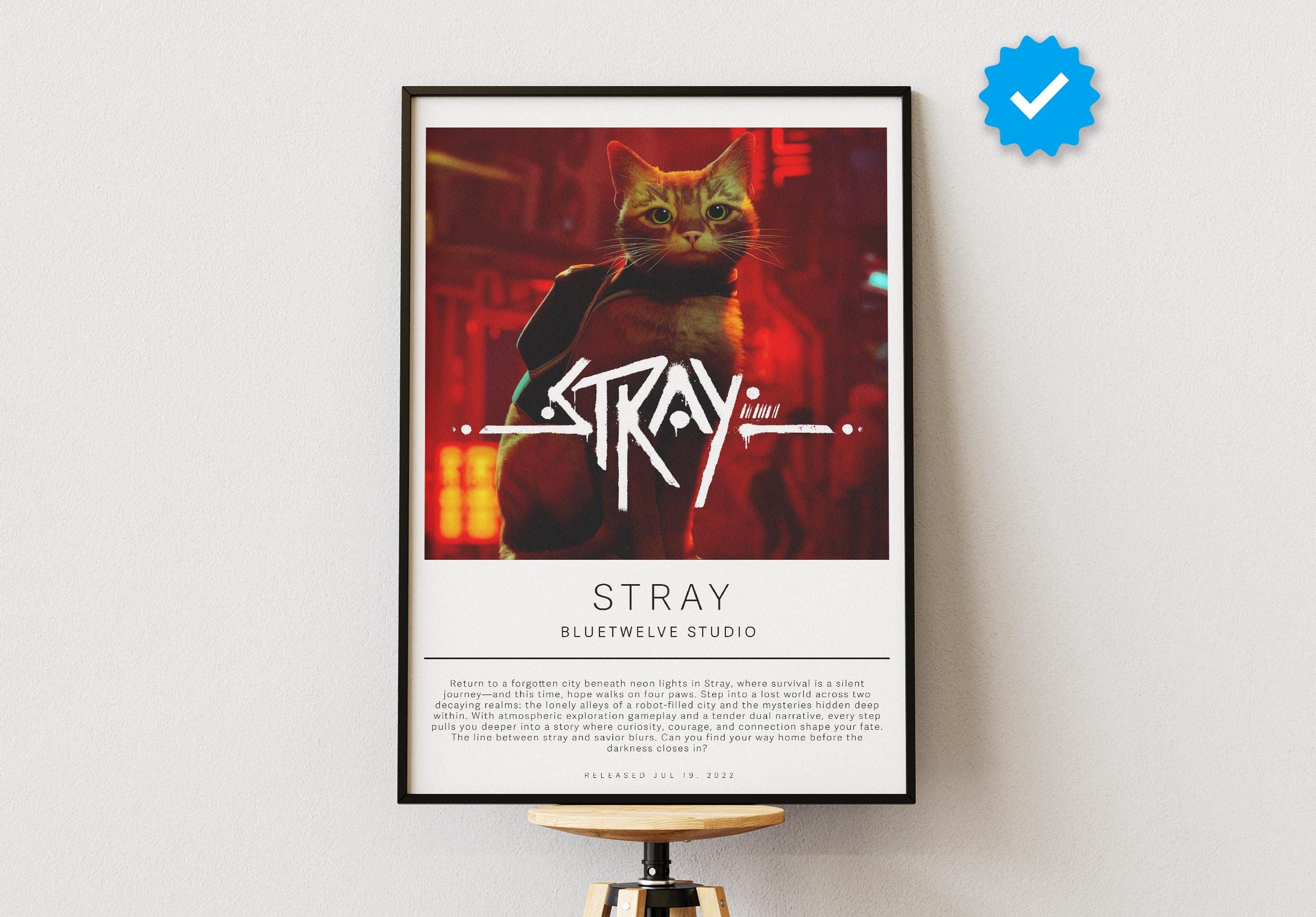 Stray Poster | Gaming Poster | Video Game Prints | Wall Decor Posters ...
