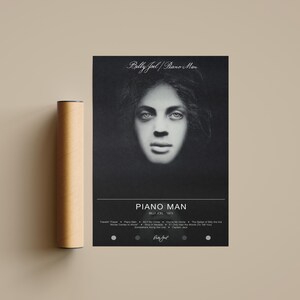 Billy Joel Poster | Piano Man Poster | Album Poster Prints | Wall Decor ...