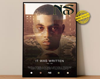 Nas Poster | It Was Written Poster | Album Poster Prints | Wall Decor ...