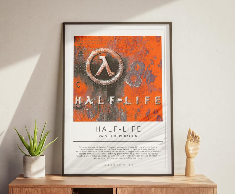 Half Life Poster | Gaming Poster | Video Game Prints | Wall Decor ...