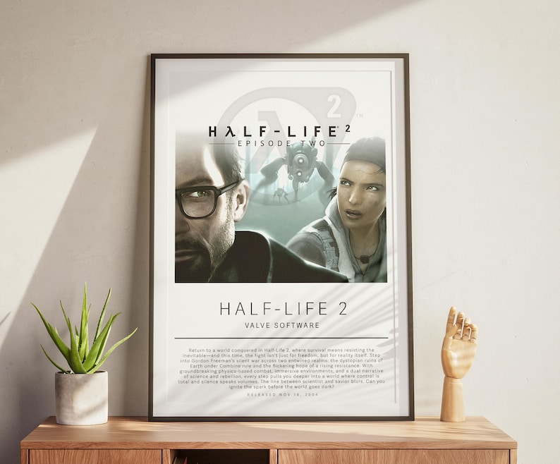 Half Life 2 Poster | Gaming Poster | Video Game Prints | Wall Decor ...