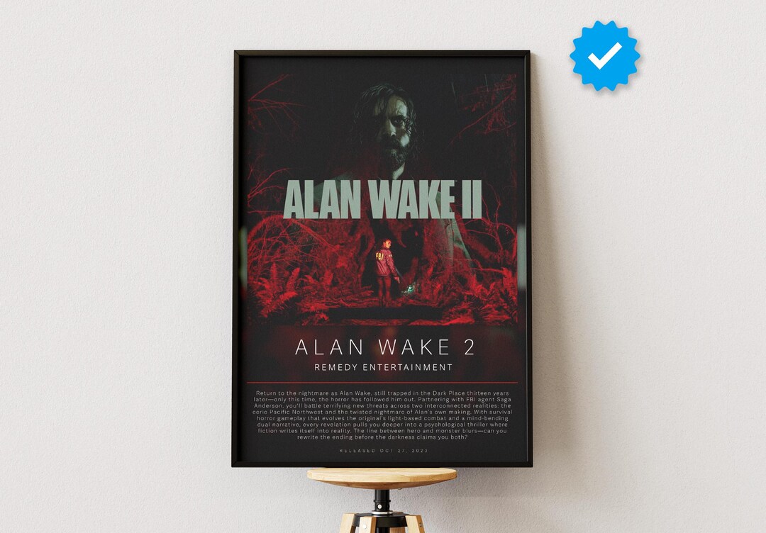 Alan Wake 2 Poster | Gaming Poster | Video Game Prints | Wall Decor ...