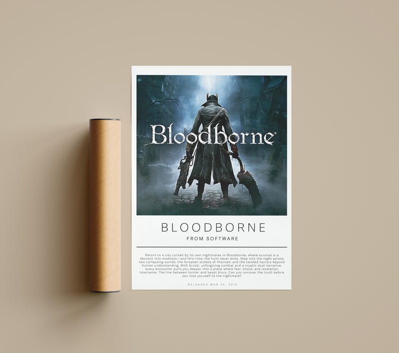 Bloodborne Poster | Gaming Poster | Video Game Prints | Wall Decor ...