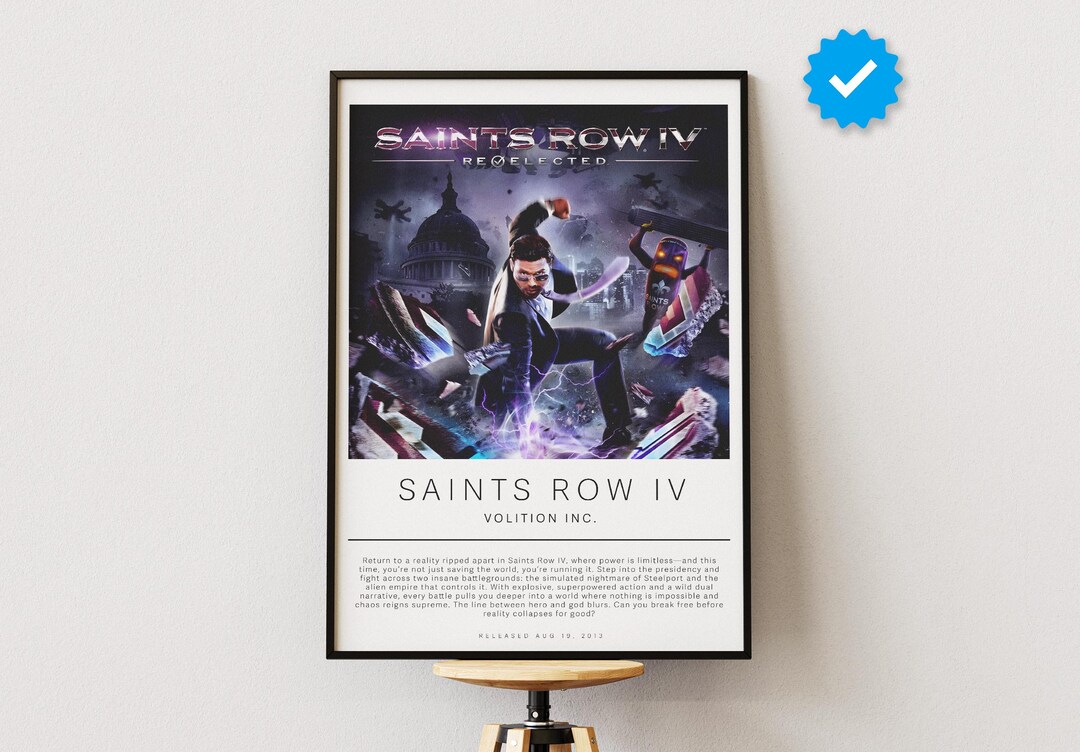 Saints Row IV Poster | Gaming Poster | Video Game Prints | Wall Decor ...