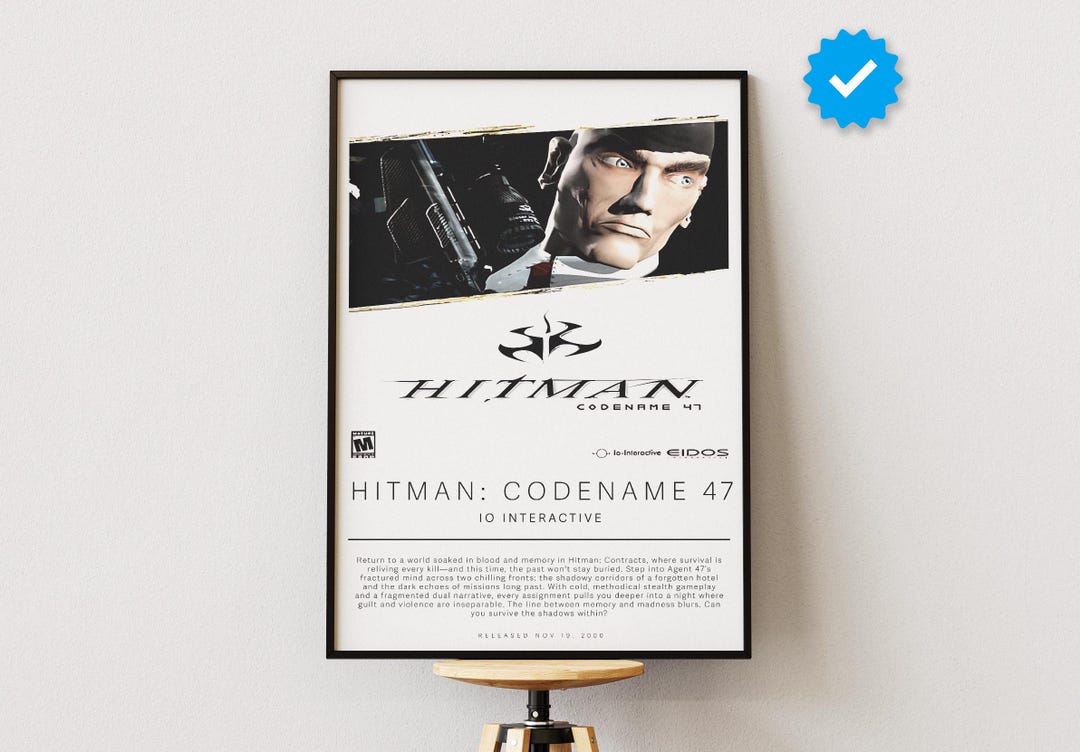 Hitman: Codename 47 Poster | Gaming Poster | Video Game Prints | Wall ...