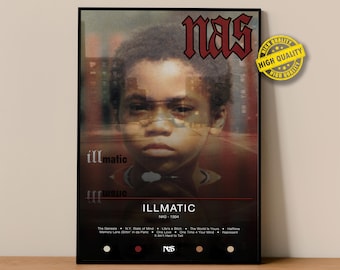 Nas Poster | Illmatic Poster | Album Poster Prints | Wall Decor Posters ...