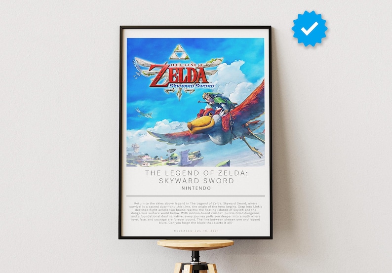 The Legend of Zelda: Skyward Sword Poster | Gaming Poster | Video Game ...