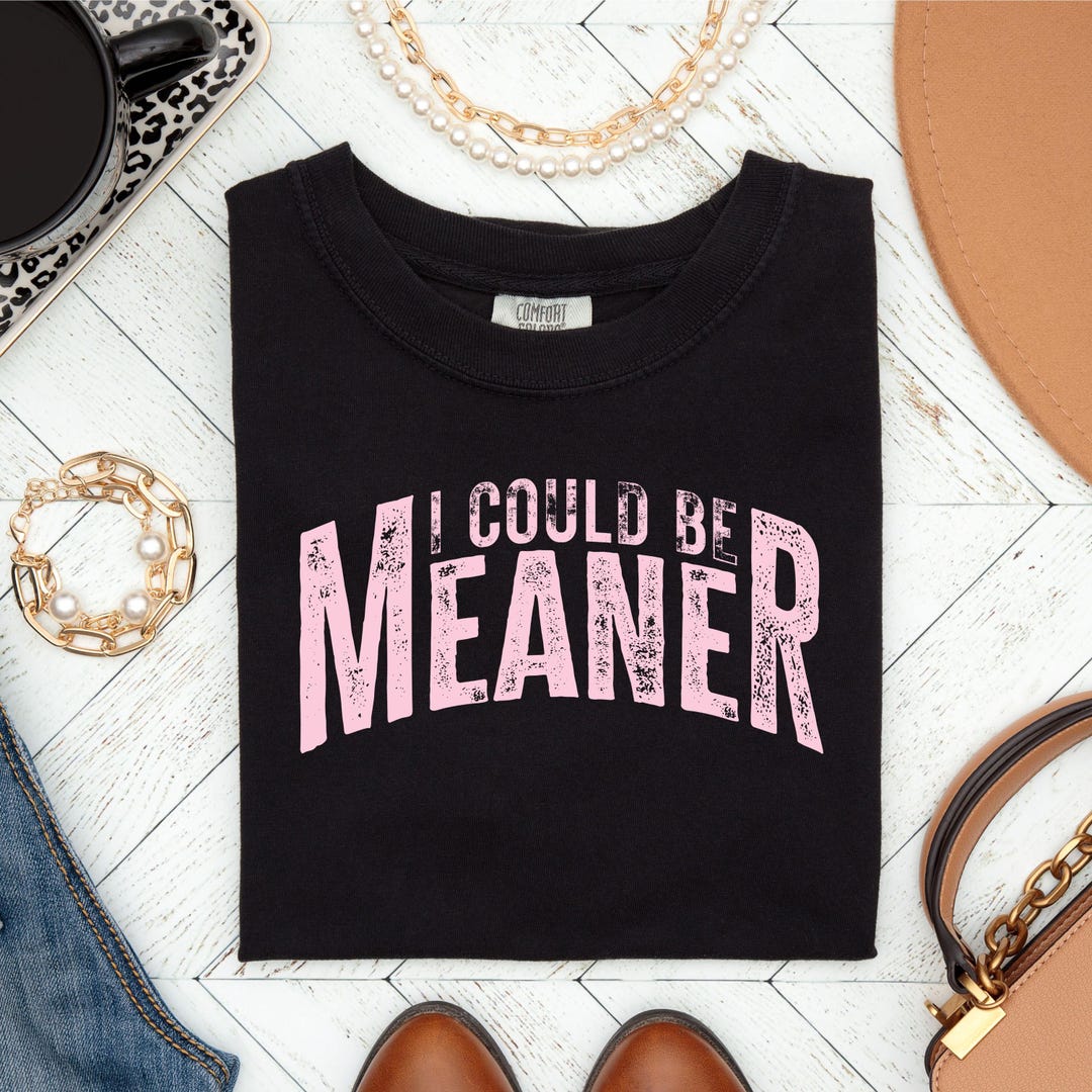 I Could Be Meaner Shirt: Sarcastic Humor Comfort Colors Tee - Etsy