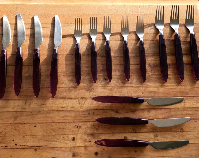 Flatware Set Mid Century Flatware Mid Century Cutlery - Etsy