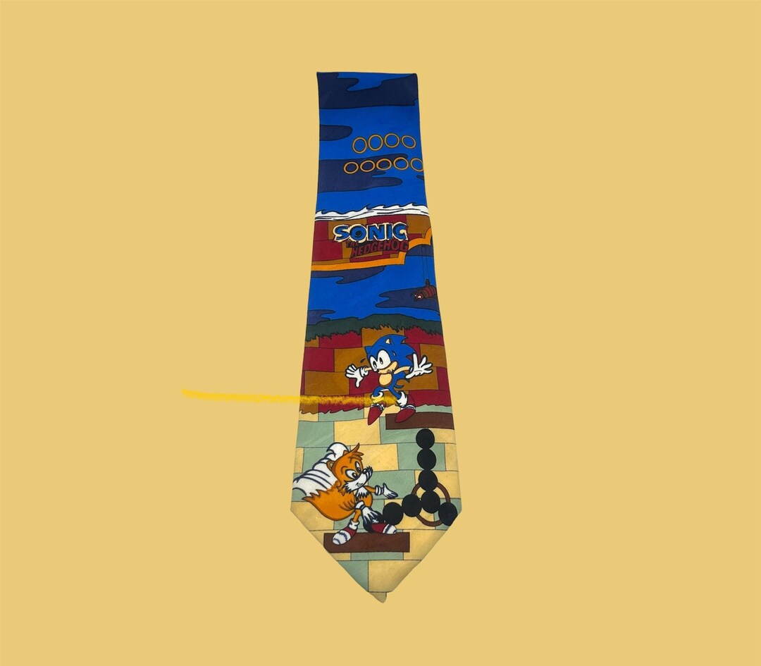 Retro Tie Sega Sonic the Hedgehog Novelty Necktie 90s Fashion - Etsy
