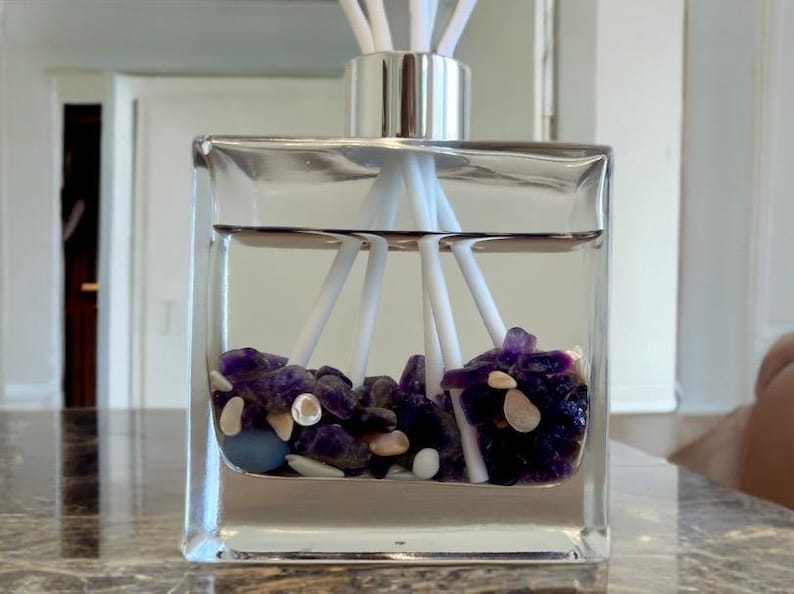 Crystal Reed Diffuser Set: Scented Room Fragrance With Crystal Chips ...