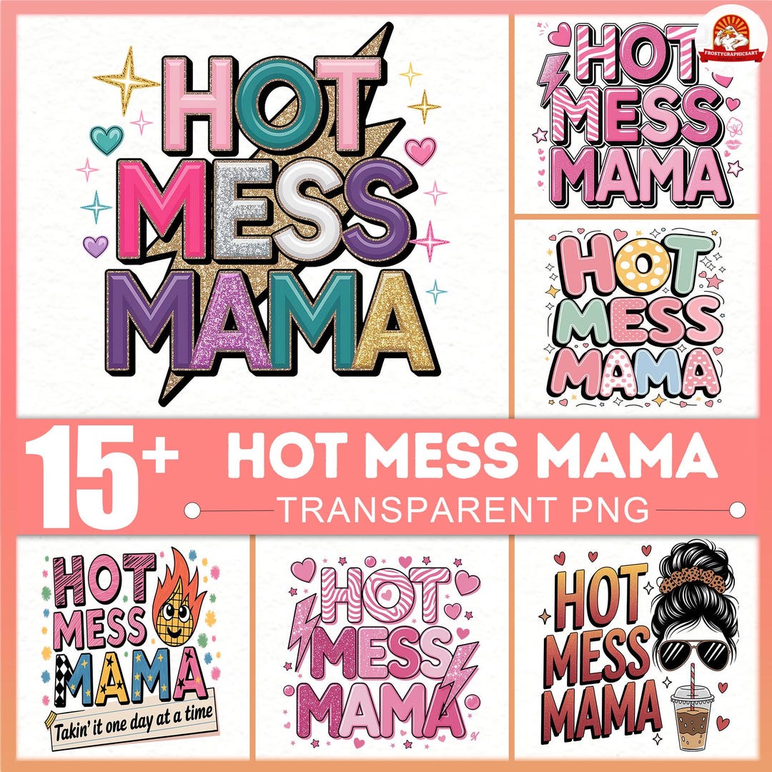 Always Stressed PNG Hot Mess Mama Png Bundle Mom Life Png Preppy Mama ...