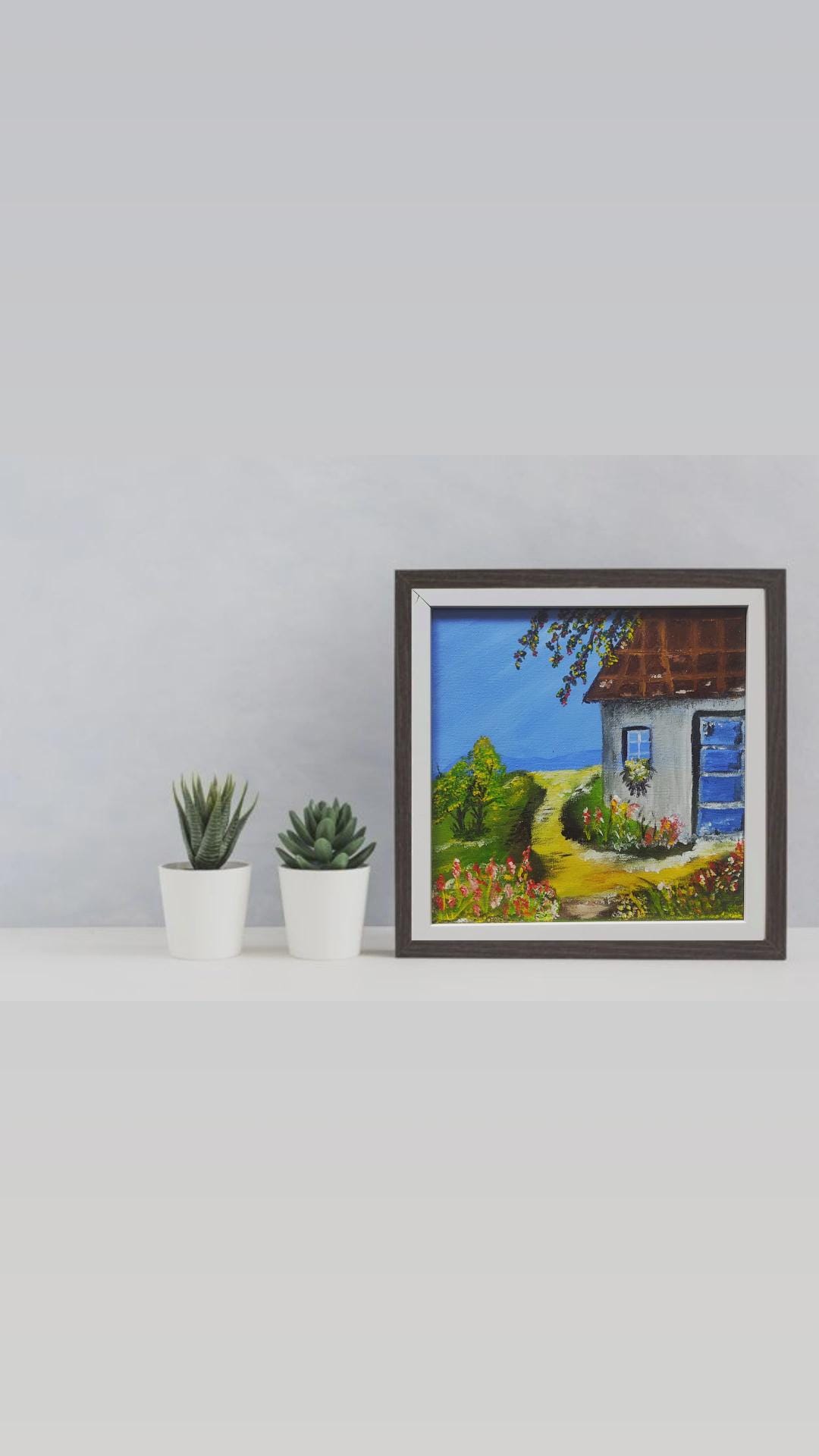 Handmade Acrylic Art and Poem White Frame Unique Wall Decor - Etsy