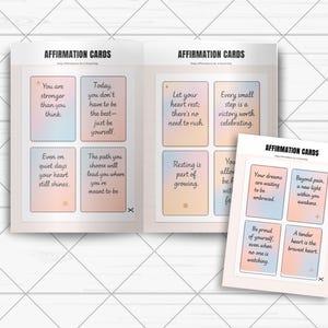 Pastel Affirmation Cards | Printable Positive Quotes Deck | Self-love ...