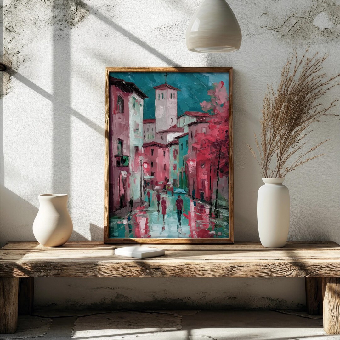 Burgundy Fall Art Print, Pink Maroon Autumn Decor (digital Download) - Etsy