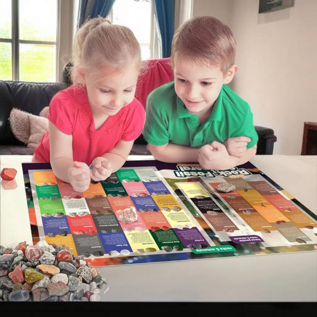 STEM Rock Collection Kit for Kids – 250+ Real Crystals, Fossils ...