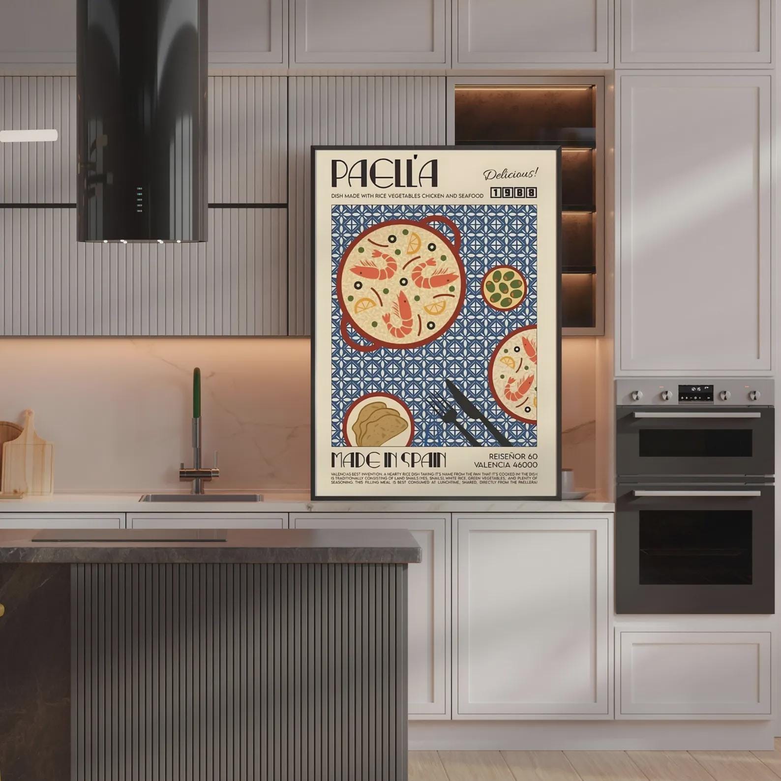 Spanish Tapas Wall Print, Spanish Food Print, Tapas Food Wall Decor ...