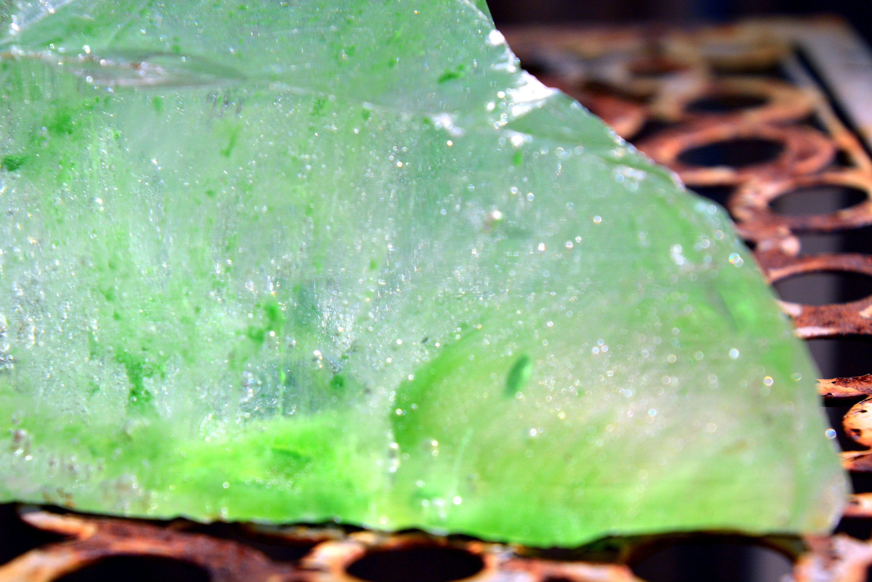 Green Slag Cullet Glass Chunk: Lovely 2lb 10oz Swirly | Etsy