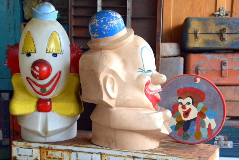 Vintage Clown Head Helium Tank Cover: Oversize Creepy Scary | Etsy