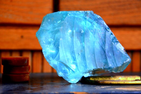 Blue Slag Glass Chunks – Glass Designs
