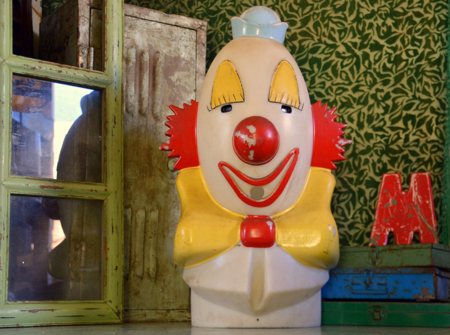 RARE Vintage Carnival Clown Helium Tank Cover Head: Oversize | Etsy