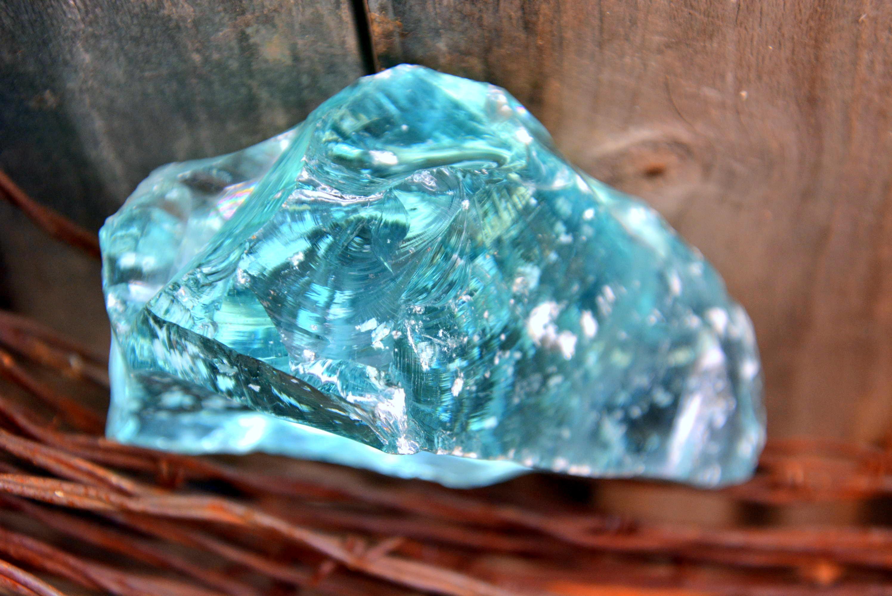 Blue Slag Glass Chunks – Glass Designs