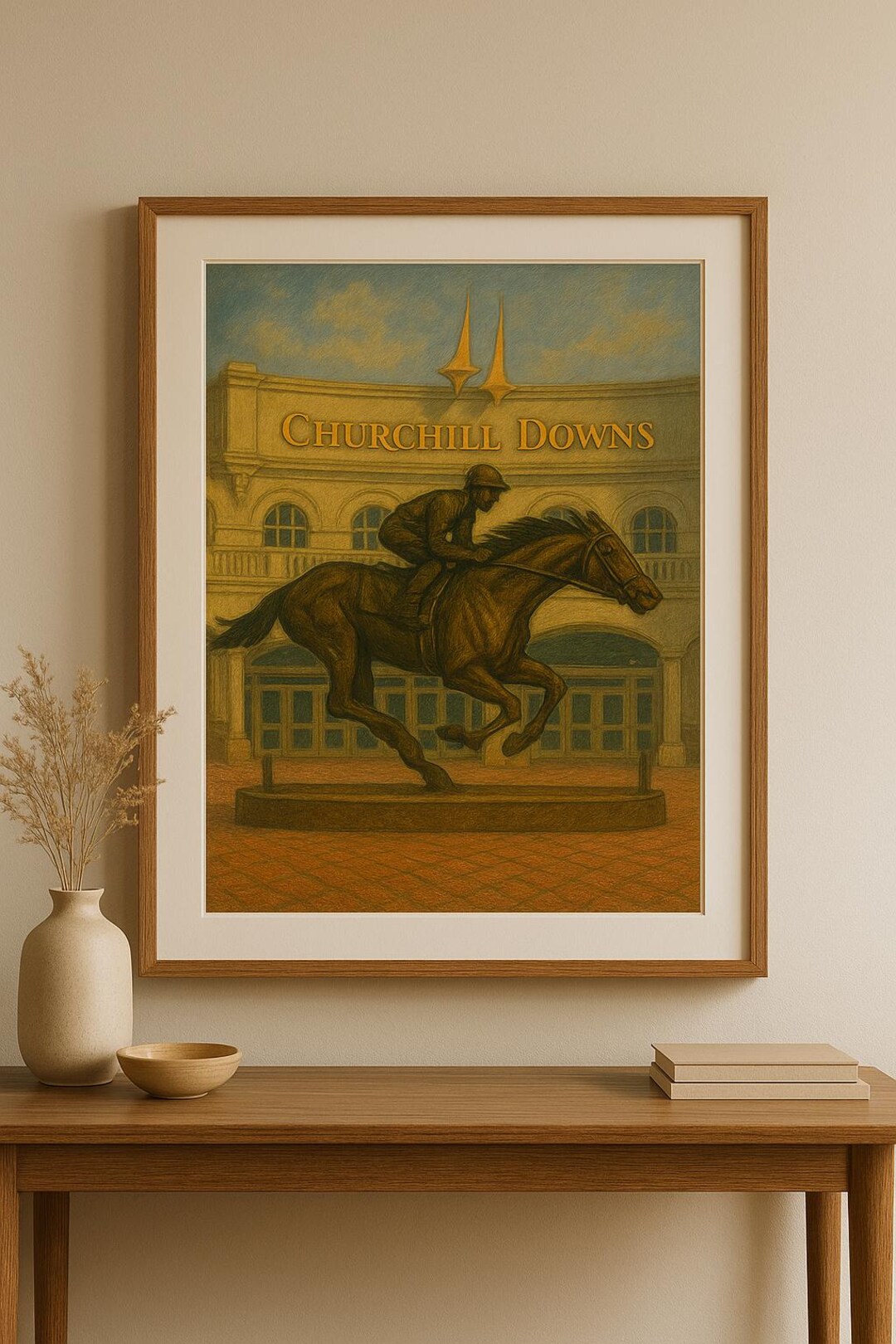 Churchill Downs Printable Wall Art - Vintage Kentucky Horse Racing ...
