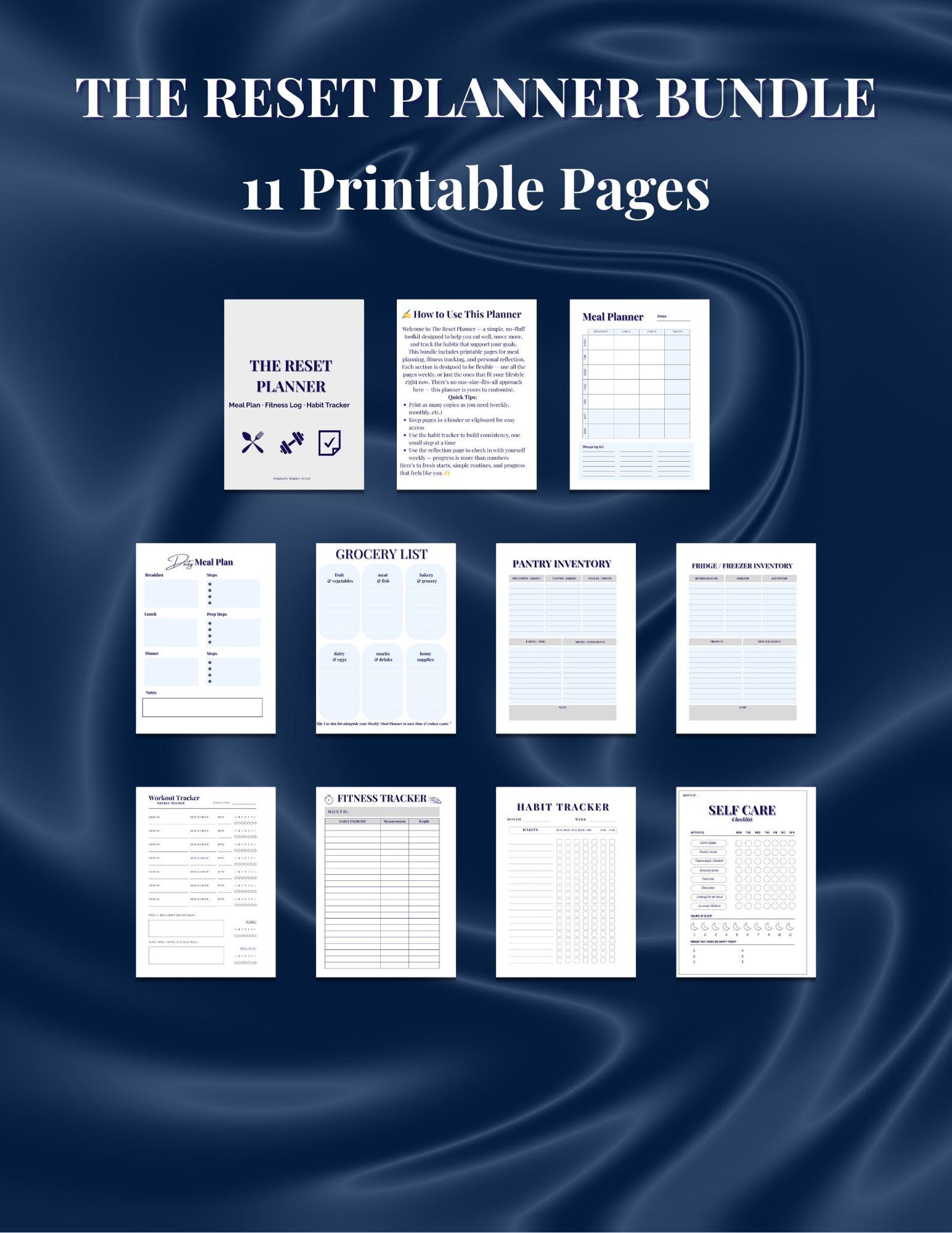 LIMITED TIME OFFER! Printable Reset Planner – Meal Plan, Fitness Log ...